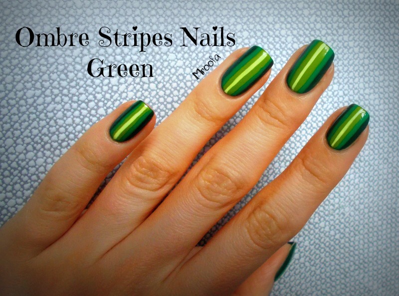Ombre Stripes Nails Green - Mroofa