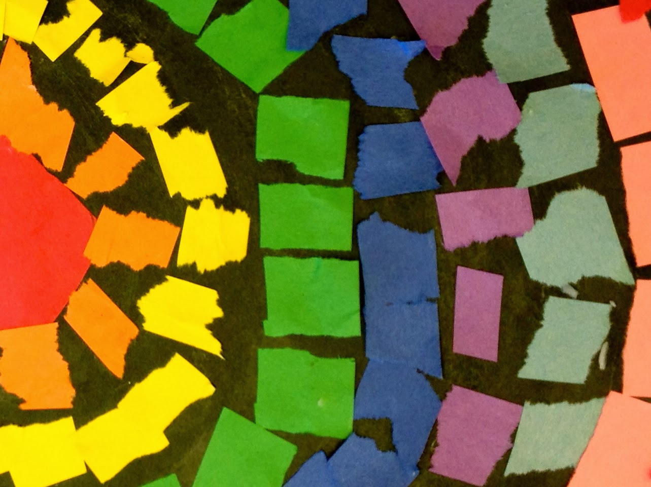 edenfolwell: Art Lesson - Collage inspired by Alma Thomas