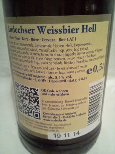 Andechs Weissbier Hell - Average Guy's Guide to Beer