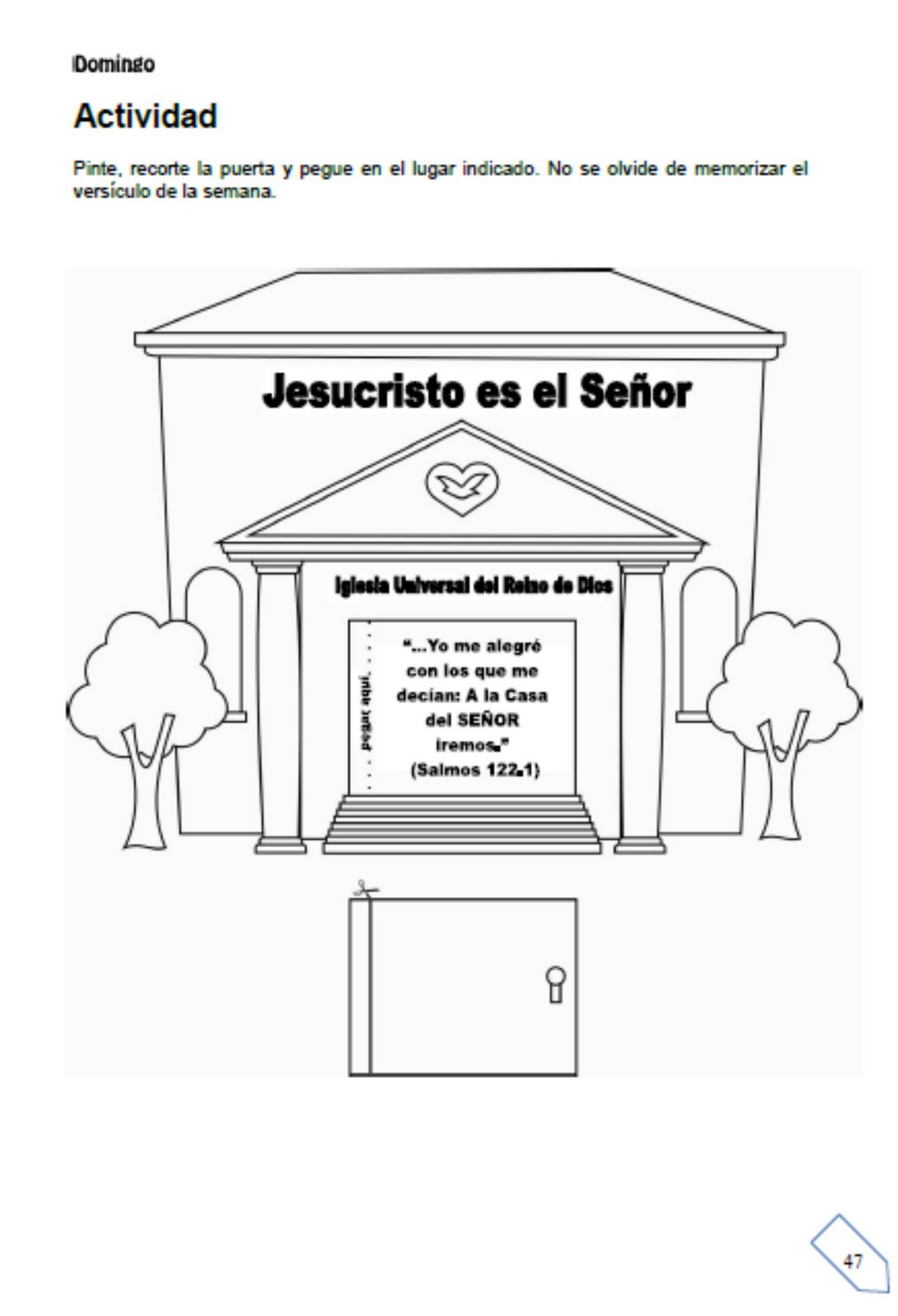 Actividad Unidad 4 - Alegres en la Casa de Dios ~ Escuelita Biblica ...
