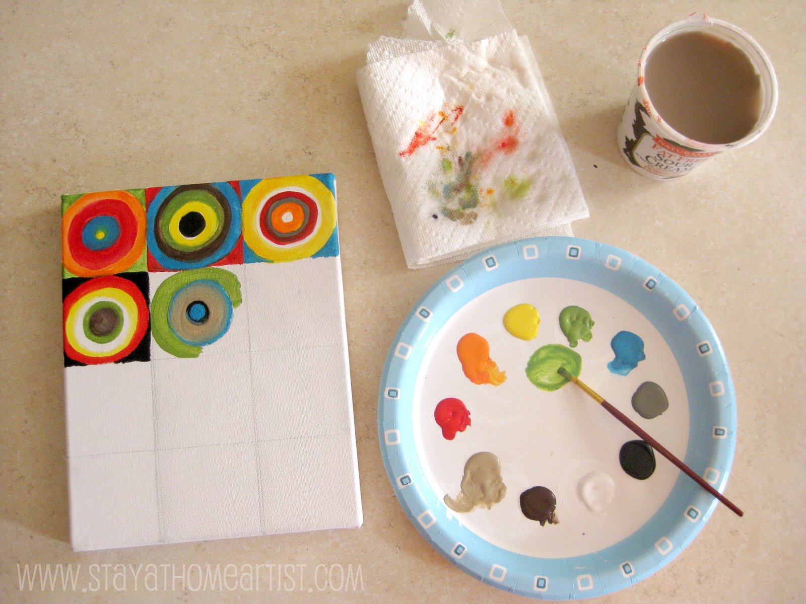 stayathomeartist.com: concentric circles canvas art... stayathomeartist.com: concentric circles canvas art...