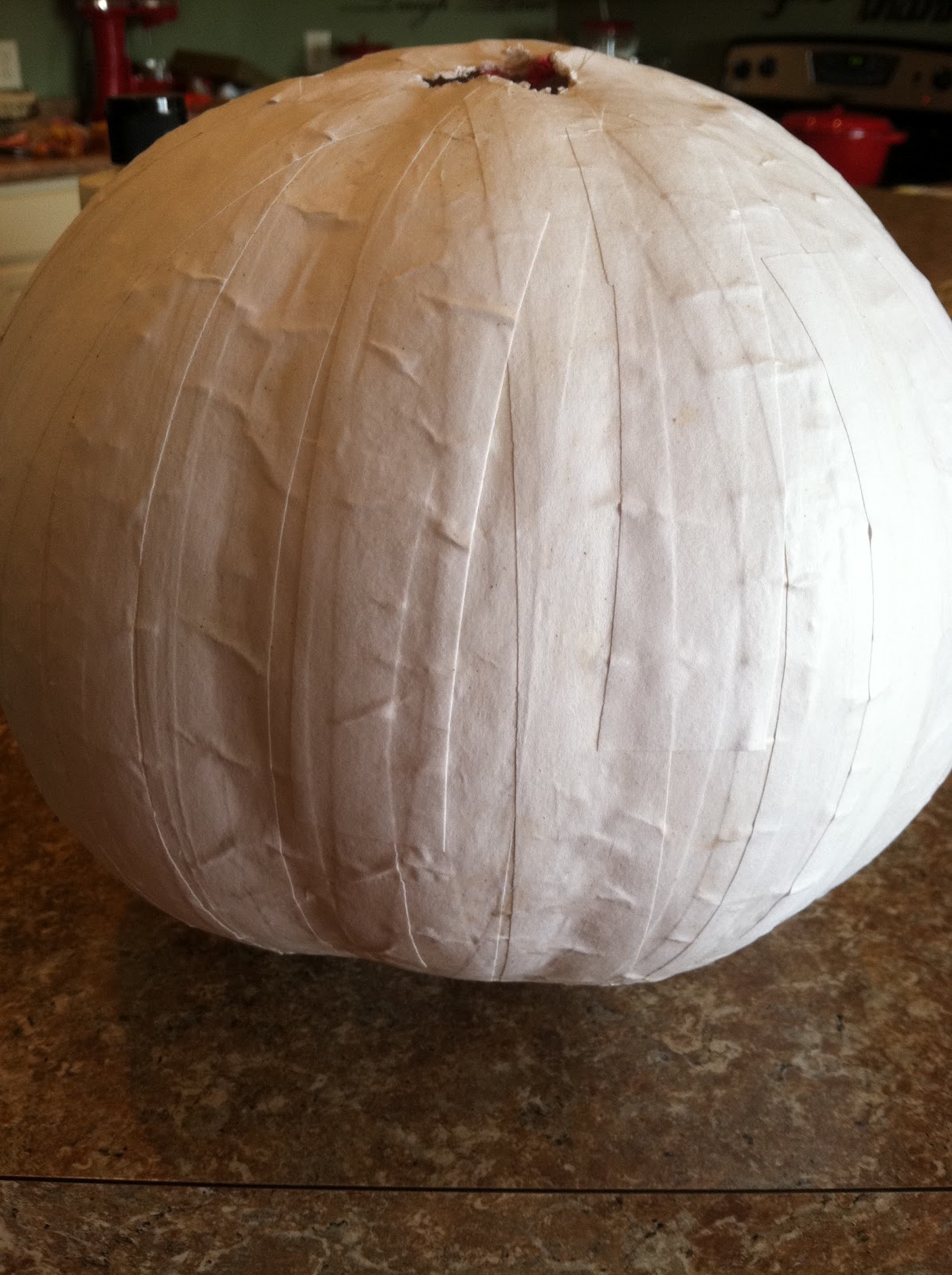 Natural Homemade Living Paper Mache Pumpkin Decoration natural-homemade-living-paper-mache-pumpkin-decoration