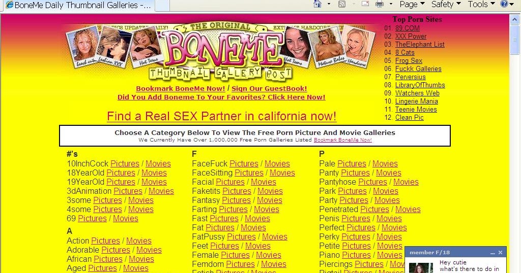 Free Porn Site List: BONEME