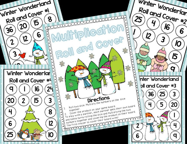 Fourth and Ten: Winter Graphic Organizers and a Winter Multiplication ...