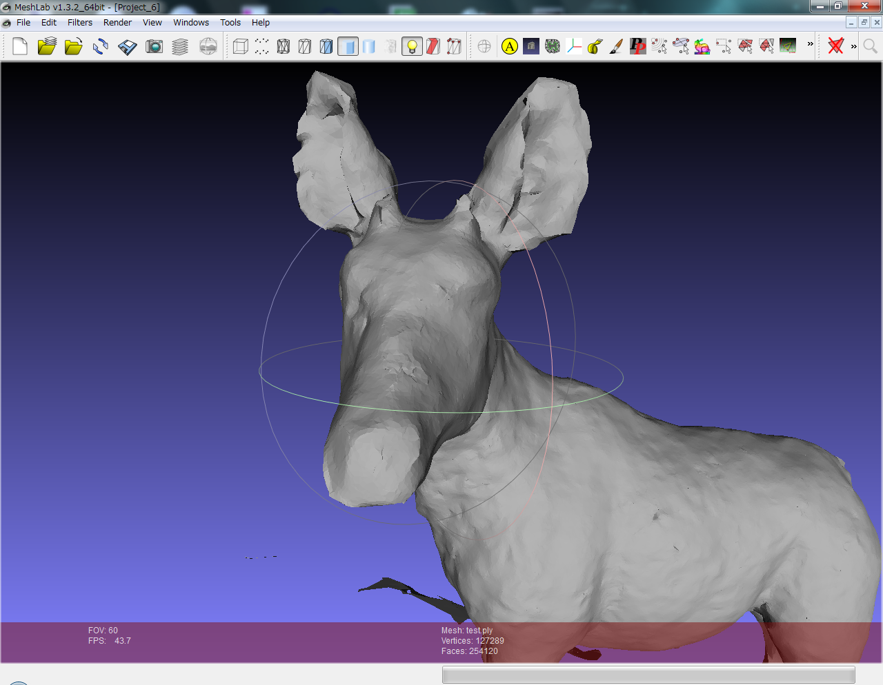 MeshLab（Smoothing） - PointCloud