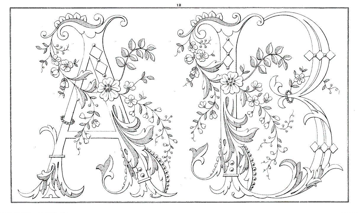 Shawkl Designs Ornate Vintage Alphabet Monogram AB shawkl-designs-ornate-vintage-alphabet-monogram-ab