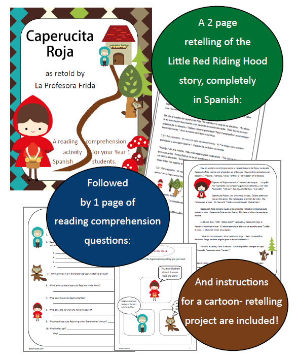 Caperucita Roja, Little Red Riding Hood reading comprehension practice ... Caperucita Roja, Little Red Riding Hood reading comprehension practice ...