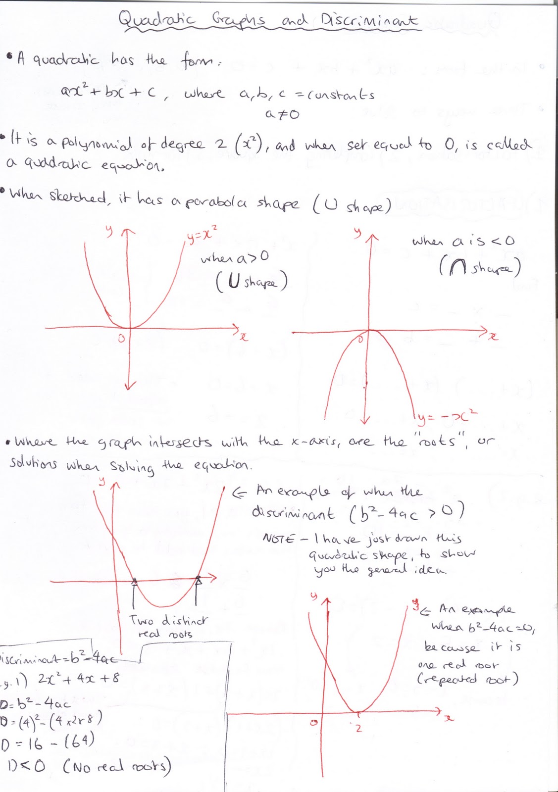 A-Level Mathematics: C1- Algebra and Functions - Quadratic Graphs and ... A-Level Mathematics: C1- Algebra and Functions - Quadratic Graphs and ...