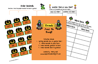 Decimals Aren't So Scary!! - Classroom Freebies