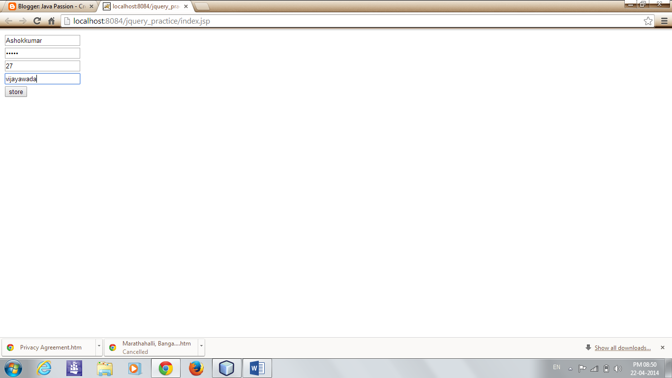 Using Jquery and Ajax with JSP Sample Program - Java Passion Using Jquery and Ajax with JSP Sample Program - Java Passion