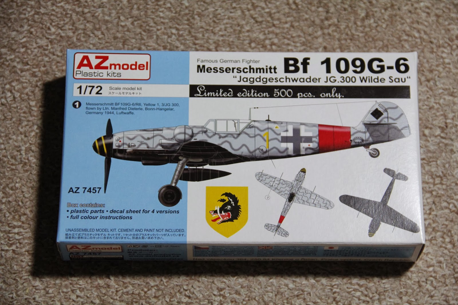 AZmodel 1/72 Bf 109G-6 "JG300 Wilde Sau" (AZ7457) - DetailScaleView