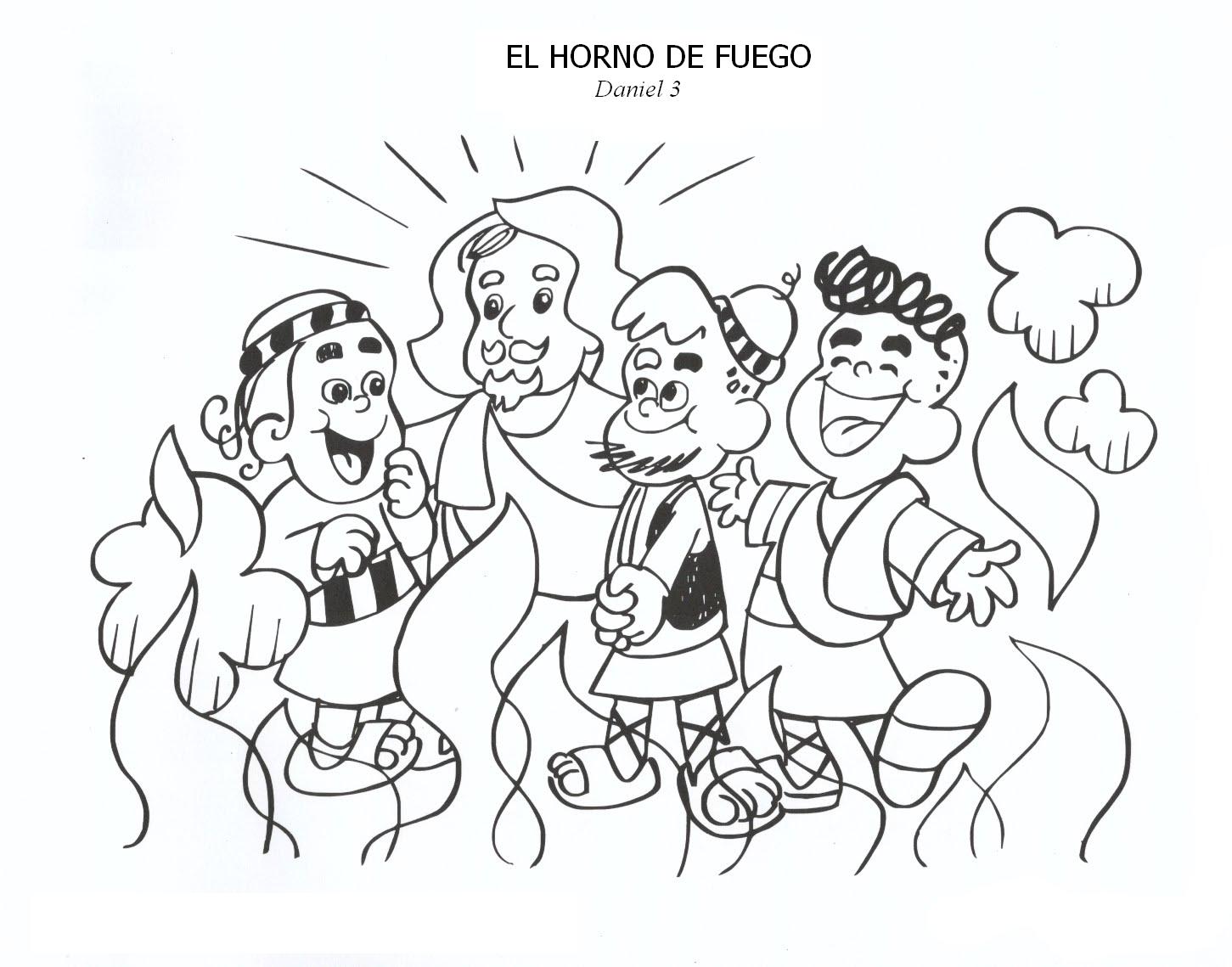 DIBUJOS PARA COLOREAR. SADRAC, MESAC Y ABEDNEGO