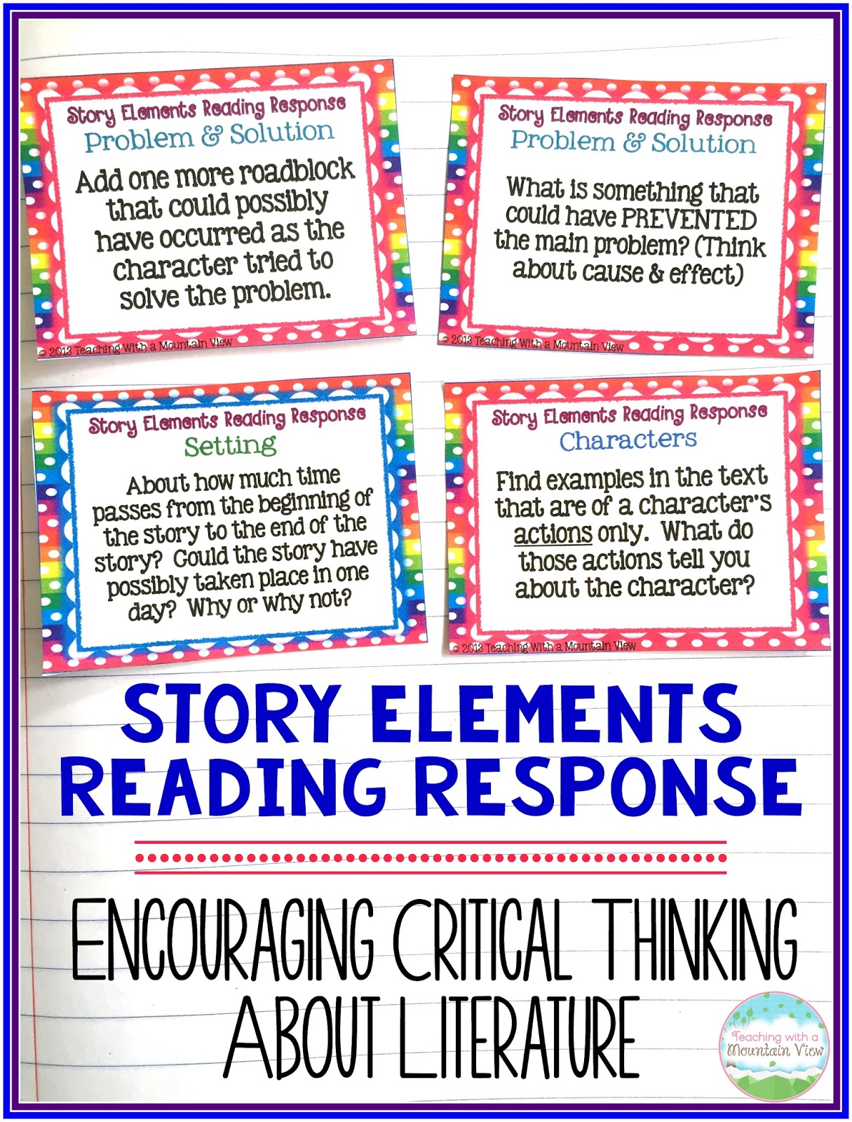 Teaching Story Elements & A WONDER Freebie! | Teaching With a Mountain ...