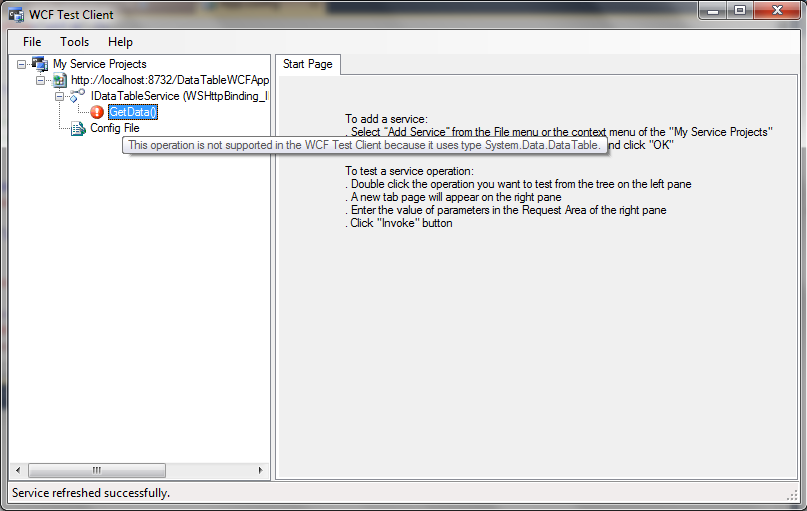 Muhammad Shujaat Siddiqi: DataTable & WCF Service