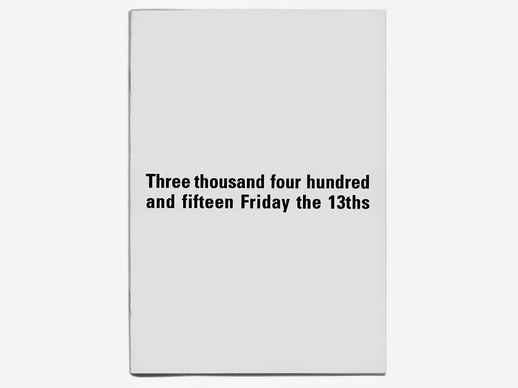 Artists' Books and Multiples: Claude Closky | Three thousand four hundred and fifteen Friday the ...
