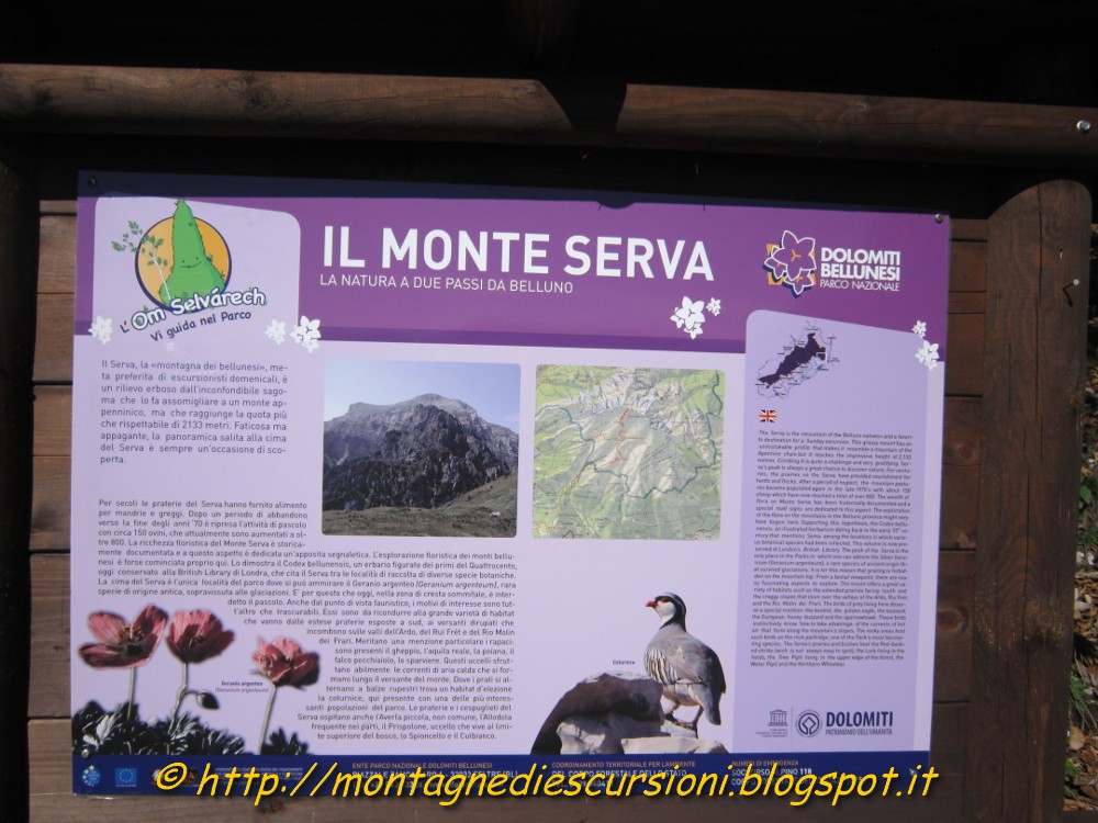 Montagne di escursioni: Monte Serva - Dolomiti Bellunesi Montagne di escursioni: Monte Serva - Dolomiti Bellunesi
