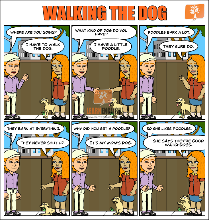 Walking the dog | Learn English With Comics