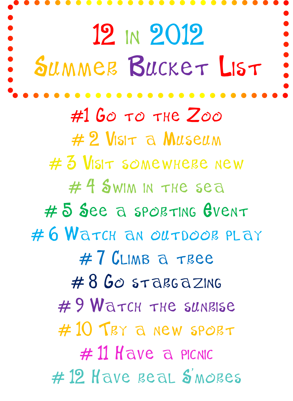 Heron s Crafts 12 In 2012 Summer Bucket List heron-s-crafts-12-in-2012-summer-bucket-list