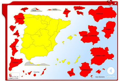 EL BLOG DE 5º VISTABELLA: PUZZLE LAS COMUNIDADES AUTONOMAS ESPAÑA