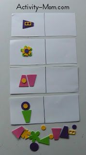 Foam Shape Sticker Puzzles - The Activity Mom