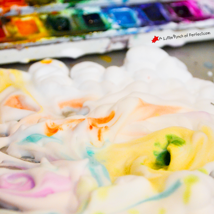 Painting on Clouds: No-Prep Sensory Art Activity for Kids - A Little Pinch of Perfect