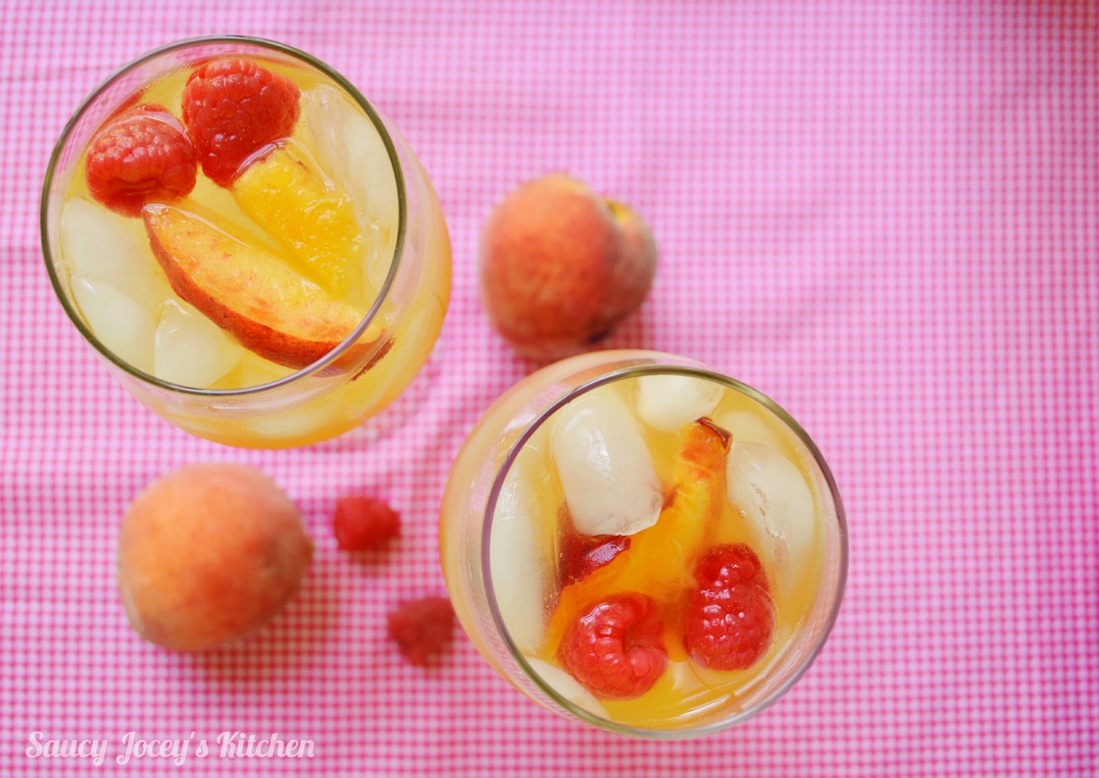 Saucy Jocey's Kitchen: Peach & Raspberry Sangria