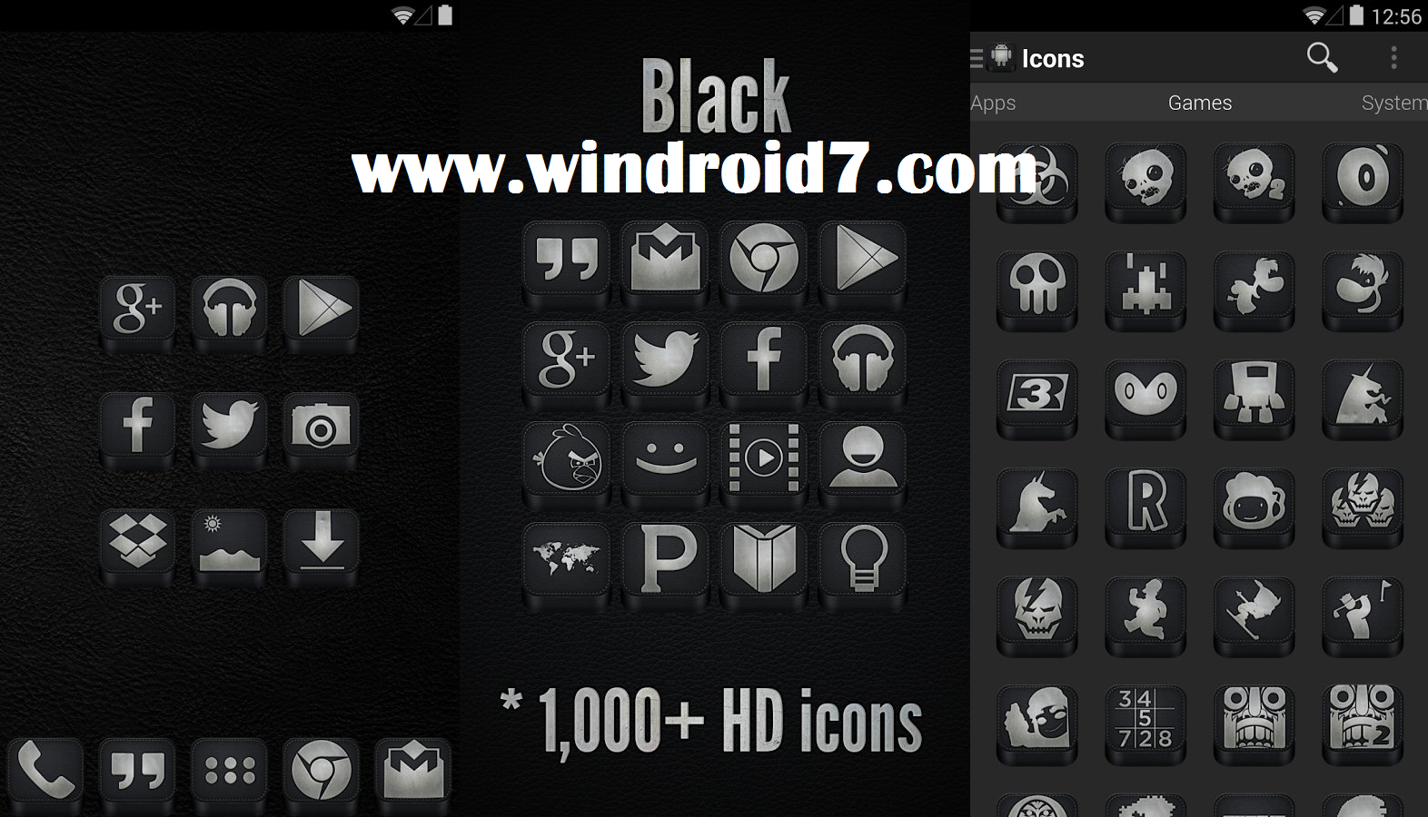 Black Icon Pack v2.2.3 Apk - Salas Android