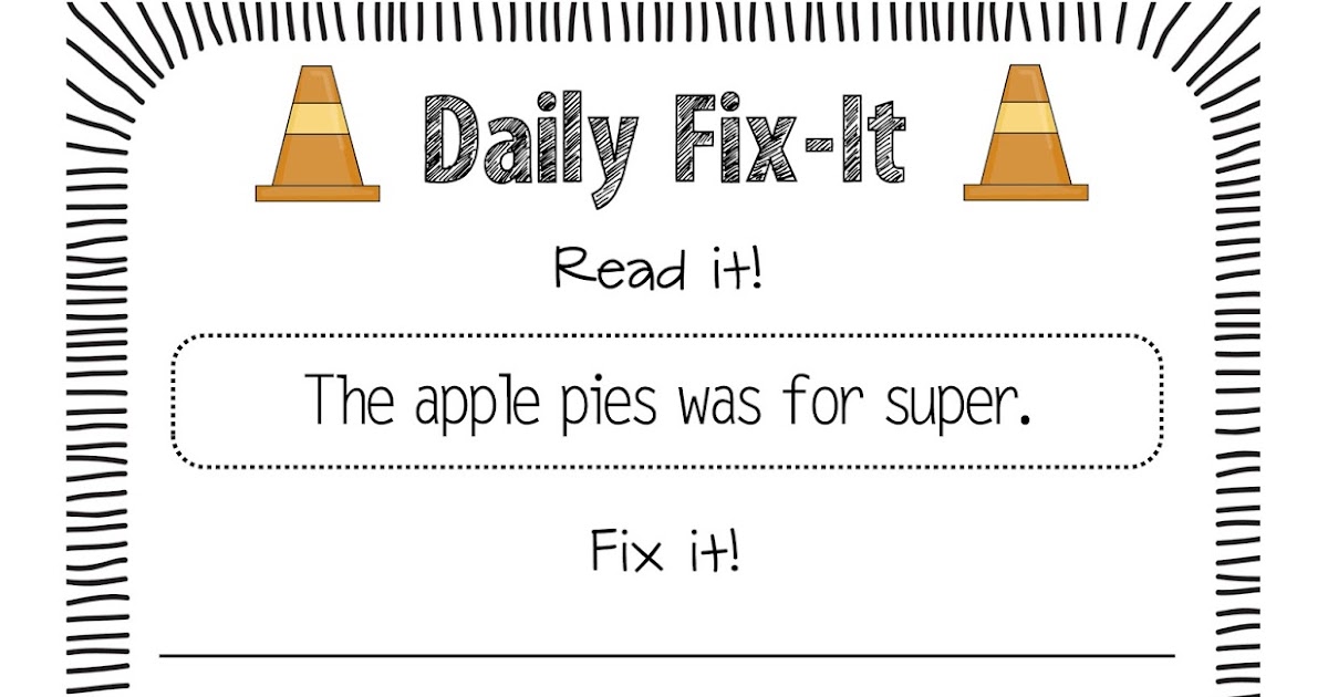 Schooling At Home Happenings: Daily Fix-It