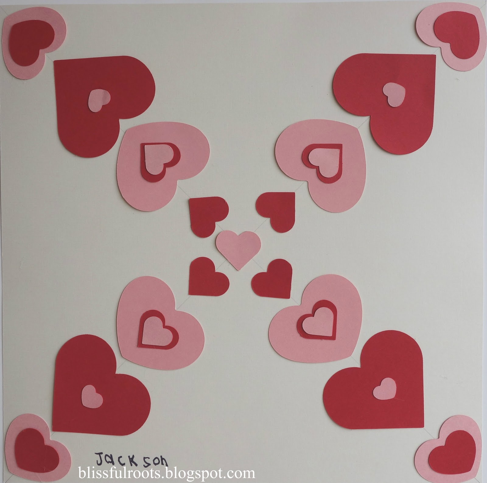 BLISSFUL ROOTS: Symmetrical Valentine Art Project