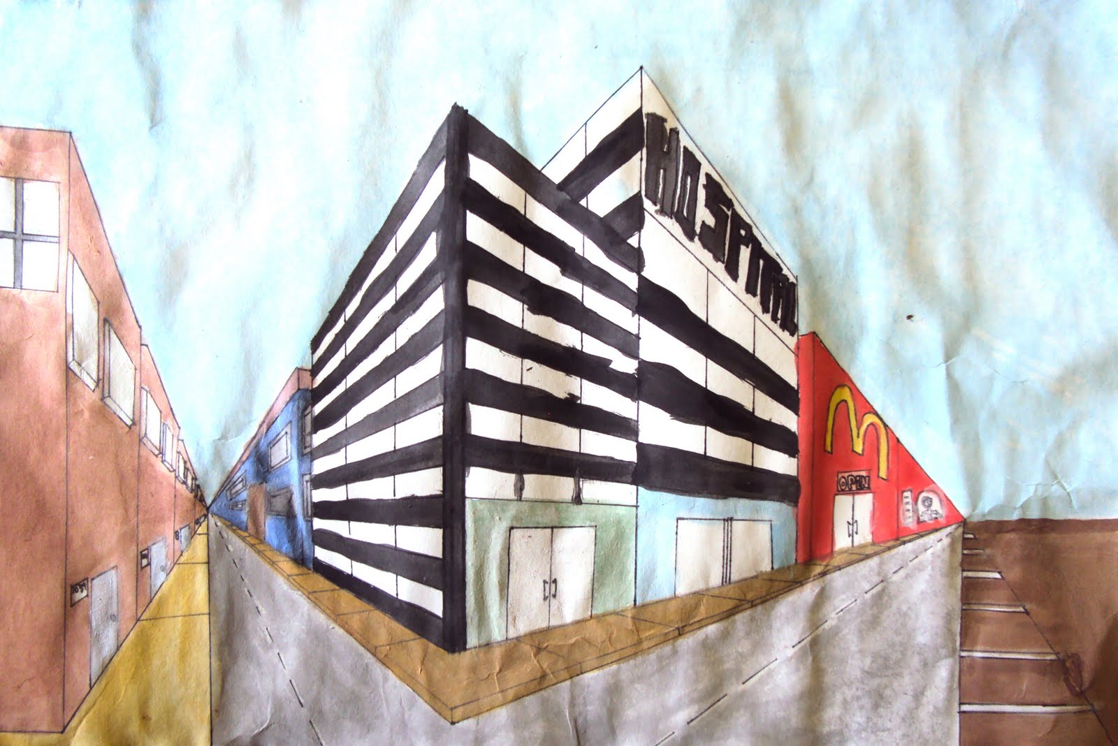 Coloured Two Point Perspective