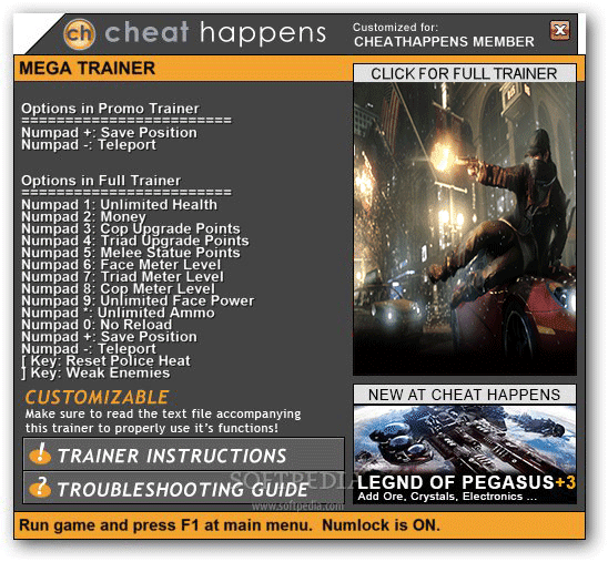 Whatch Dogs Cheat 2014 PC / PS4 / XBOX ONE/ PS3 | CHEAT MASTER