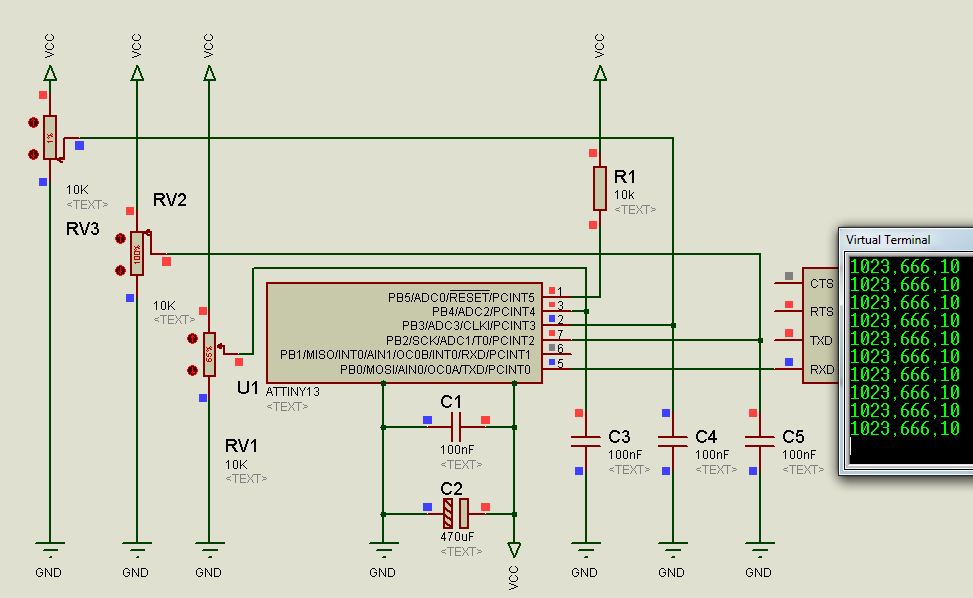 MrПоделкинЦ Blog: Трёхканальный UART АЦП на ATtiny13