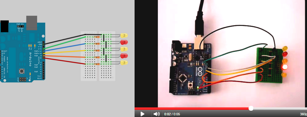 miniBloq: New ready-to-use Examples with Videos, Code and Fritzing Circuits