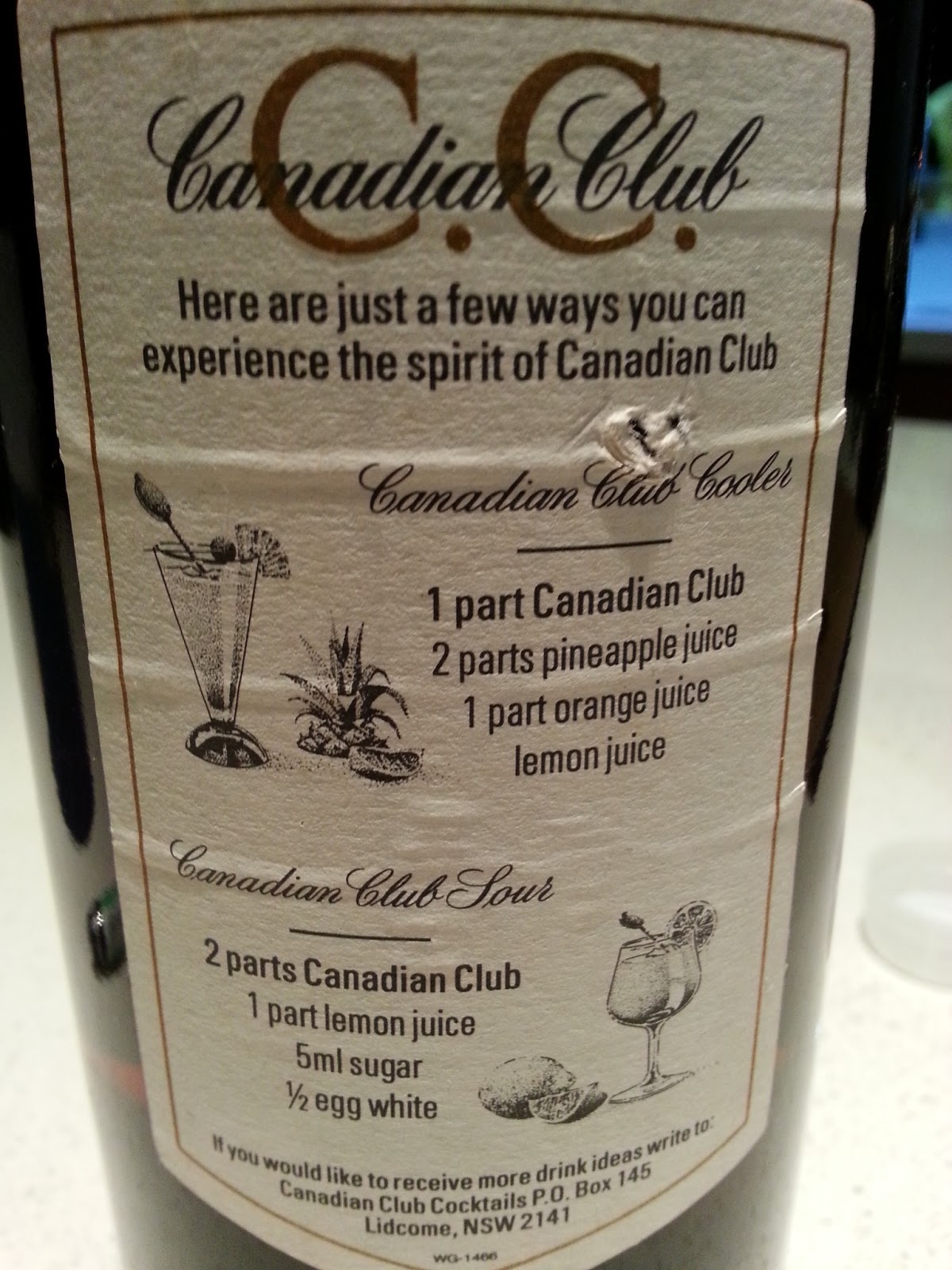 Malt Mileage - Whisky & Spirit Reviews: Canadian Club (bottled 1982) Malt Mileage - Whisky & Spirit Reviews: Canadian Club (bottled 1982)
