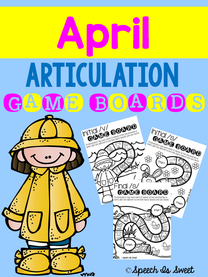 Articulation Game Boards {FREEBIE!} - Speech is Sweet