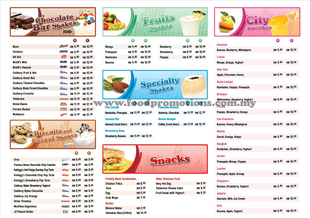 Food Street Milkshake Factory Menu food-street-milkshake-factory-menu