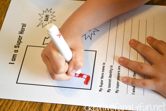 I Am a Super Hero! Writing Prompt - Creative Family Fun