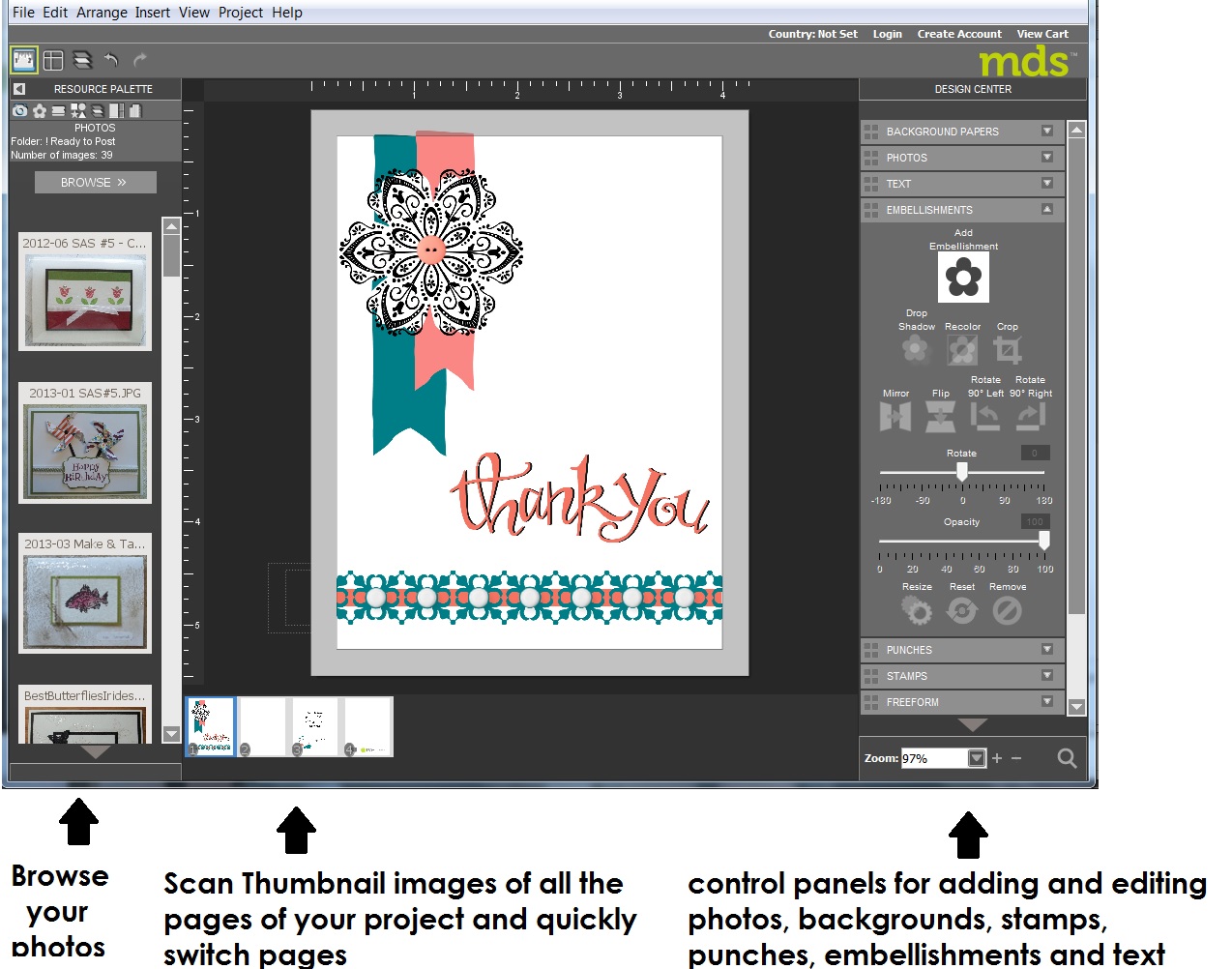 StampLadyKatie.com: How to make a Quick Digital Thank-You Card