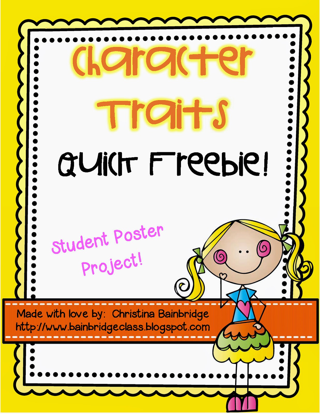 Bunting Books And Bright Ideas Character Traits Posters Freebie bunting-books-and-bright-ideas-character-traits-posters-freebie
