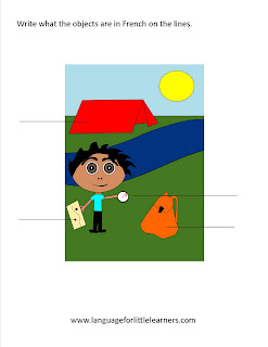 Language for Little Learners: More Camping in French Worksheets