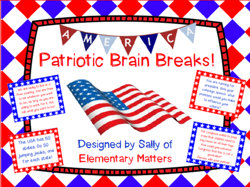 Patriotic Brain Breaks - Classroom Freebies