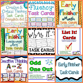 Task Card Corner: Early Finisher Task Cards : Beyond Busy Work!