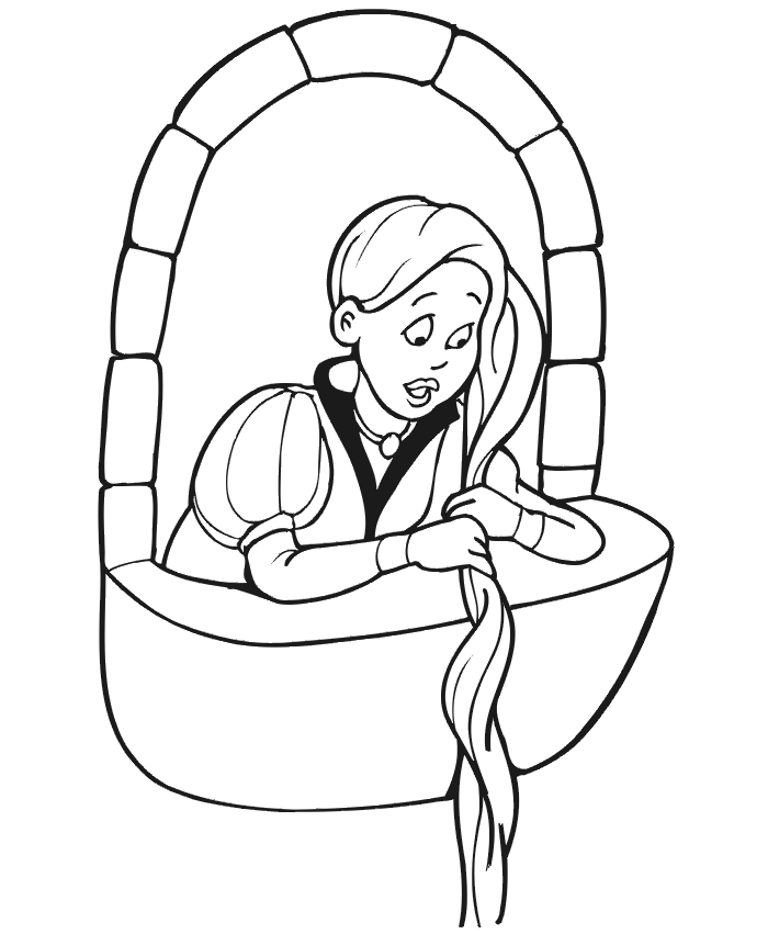 Princess Rapunzel Coloring Pages Picture princess-rapunzel-coloring-pages-picture