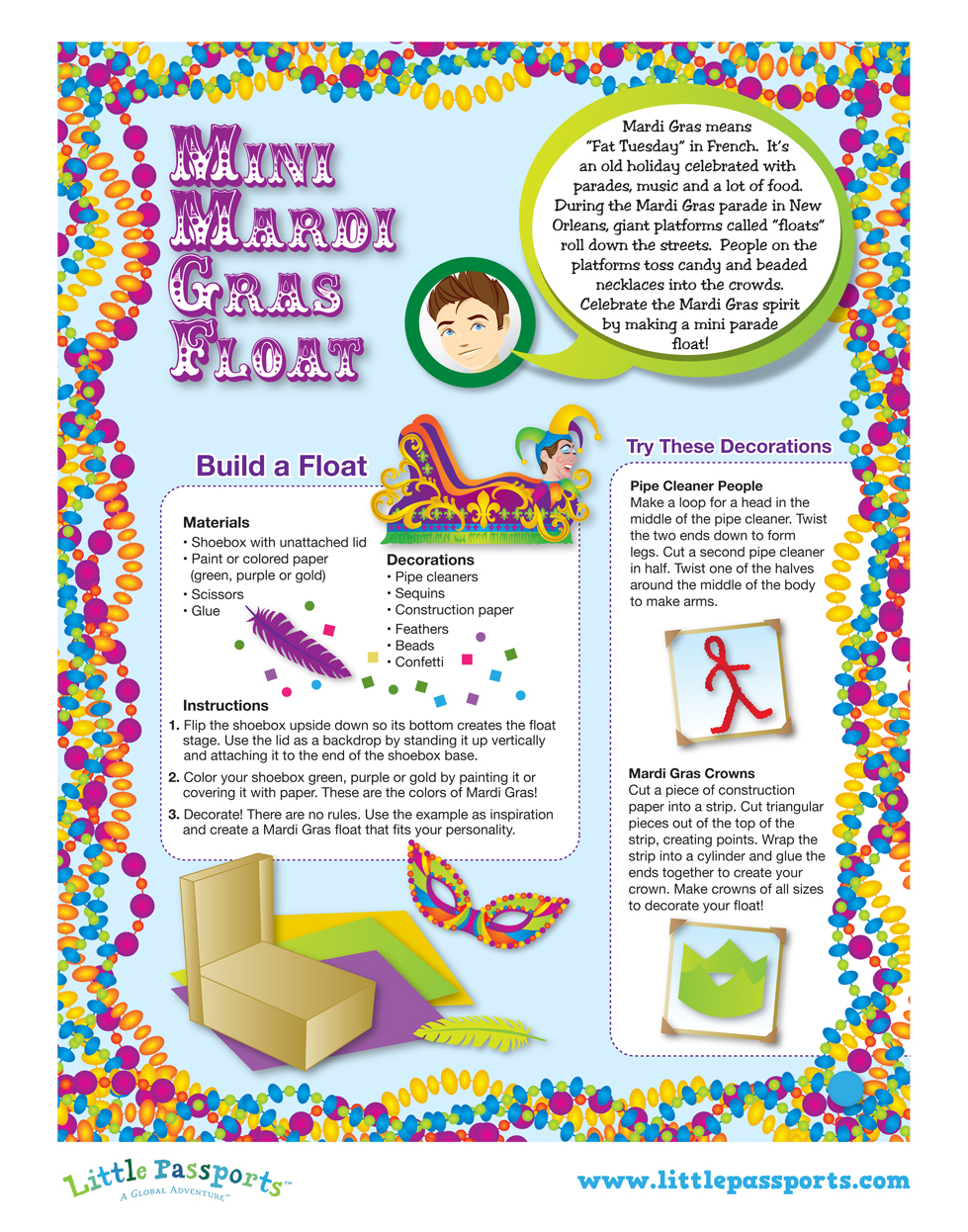 Mardi Gras Arts & Crafts Fun with Your Kids! • The Naptime Reviewer