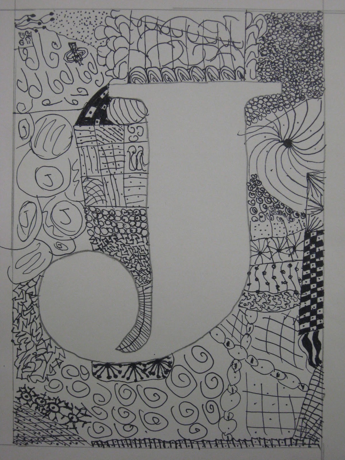Easy Zentangle Worksheet Zentangle Practice Sheet #8 - Prefixword