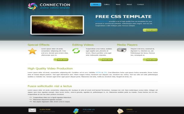 Free Dark Blue Portfolio HTML CSS Website Template