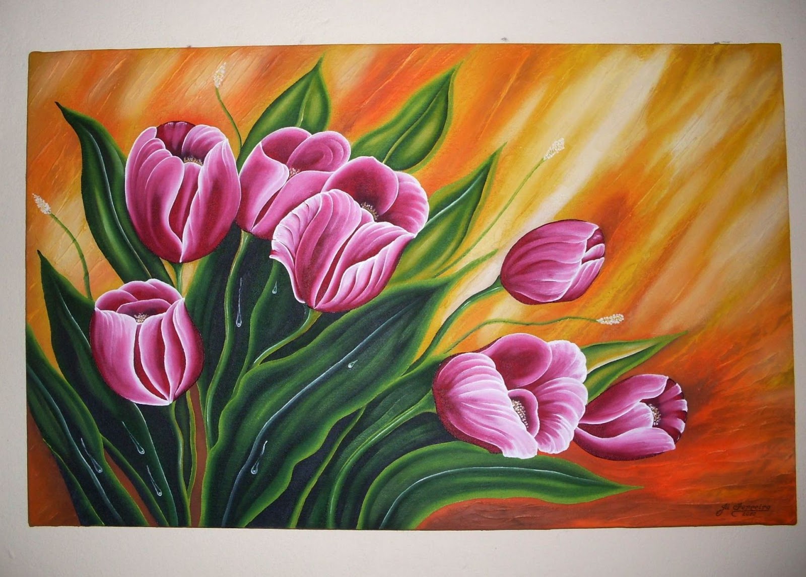 Pinturas De Flores Em Telas - FDPLEARN