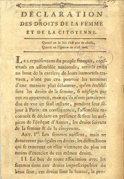 Temps H: 3 novembre 1793 : Exécution d'Olympe de Gouges
