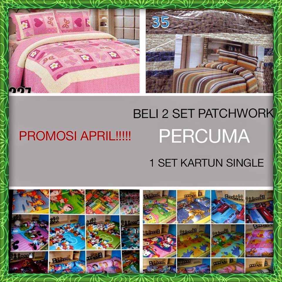 Cadar Sunsweet Murah: PROMOSI MURAH2!! Beli 2 Cadar Patchwork PERCUMA Cadar Kartun