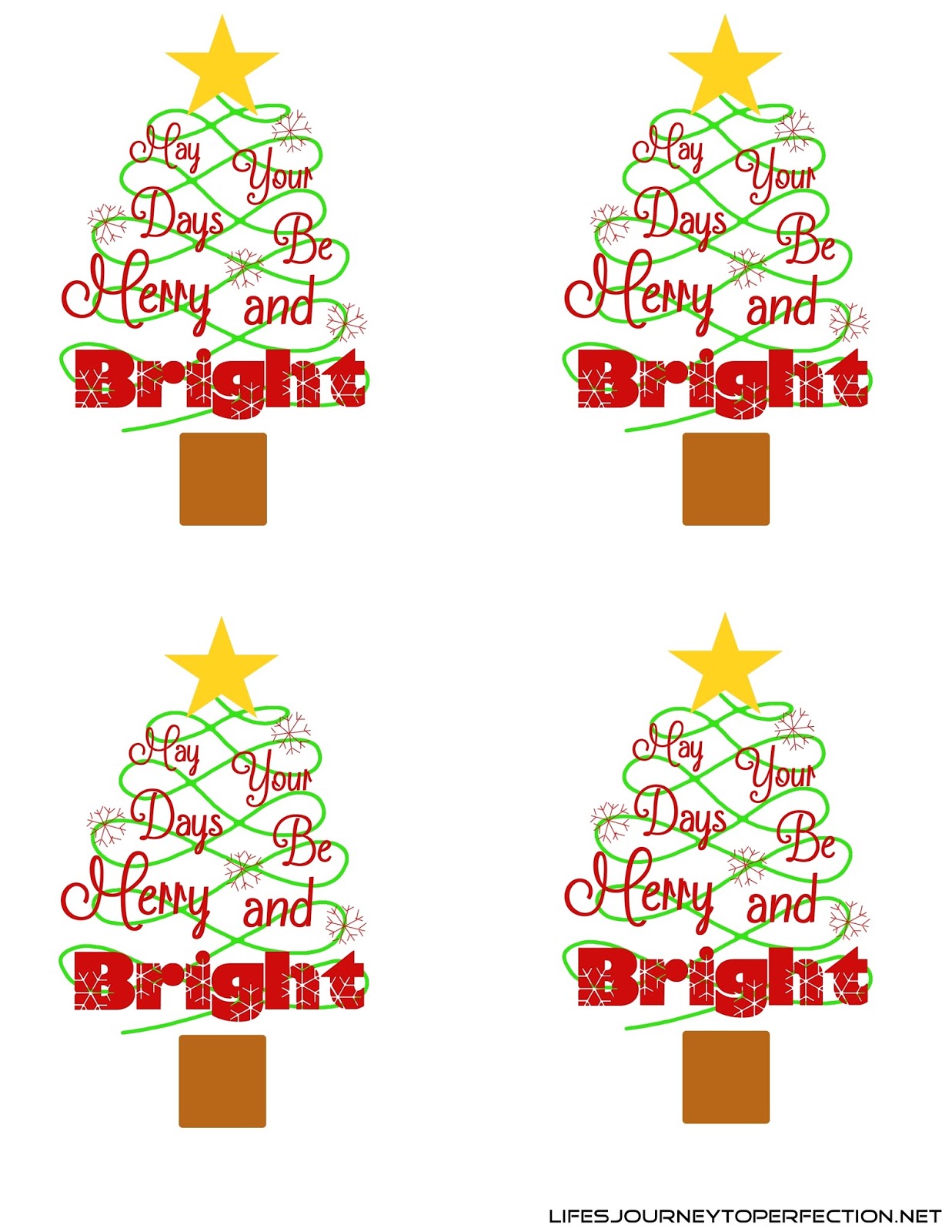 Life's Journey To Perfection: Christmas Printables and Cards: May Your ...